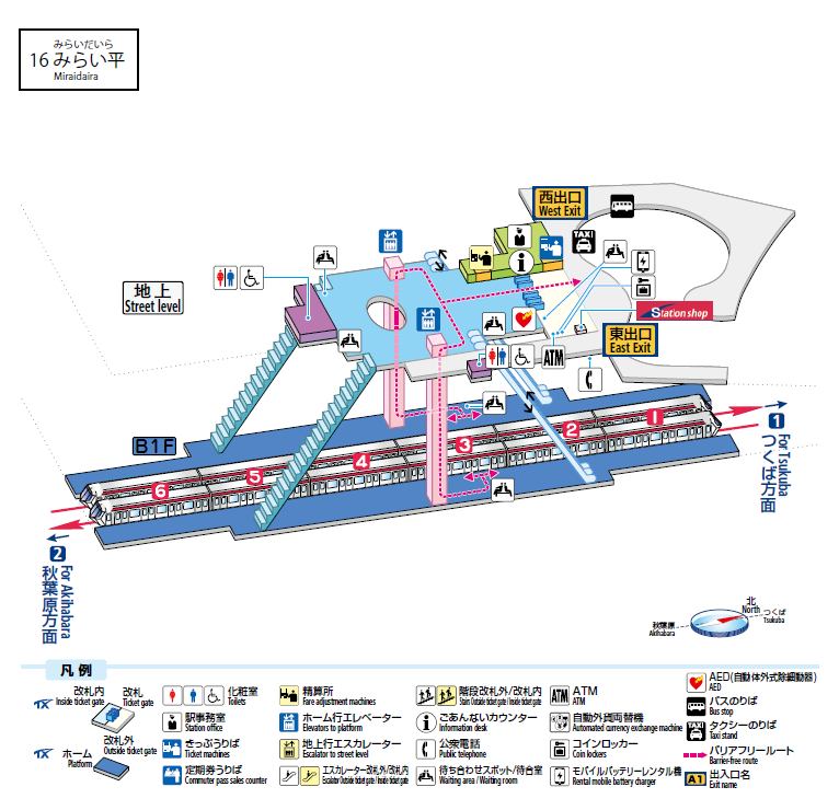Miraidaira｜Route map & Station information | TSUKUBA EXPRESS